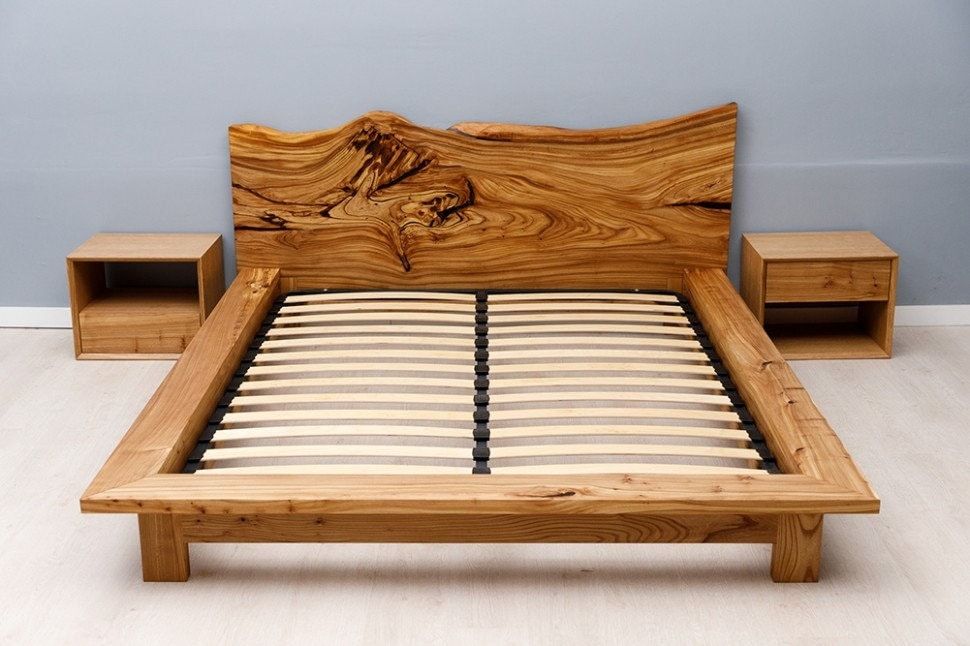 Live Edge Bed with Sturdy Modern Base - Lifestyle Products